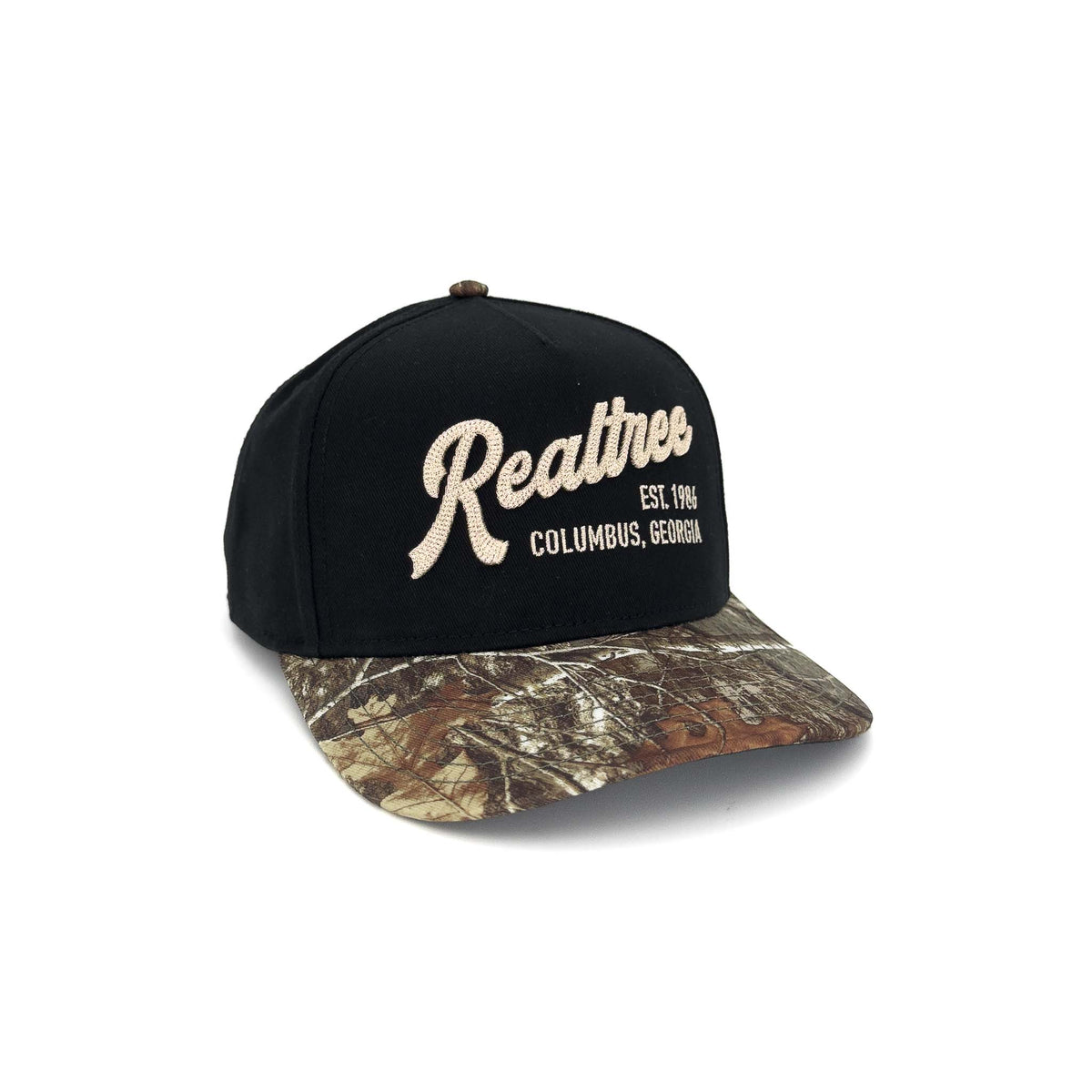 Black Realtree Script Cap – Center Stage Merchandising